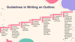 Thesis Statement and Outlining a Reading Text | PPTX