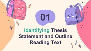 Thesis Statement and Outlining a Reading Text | PPTX