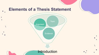 Thesis Statement and Outlining a Reading Text | PPTX
