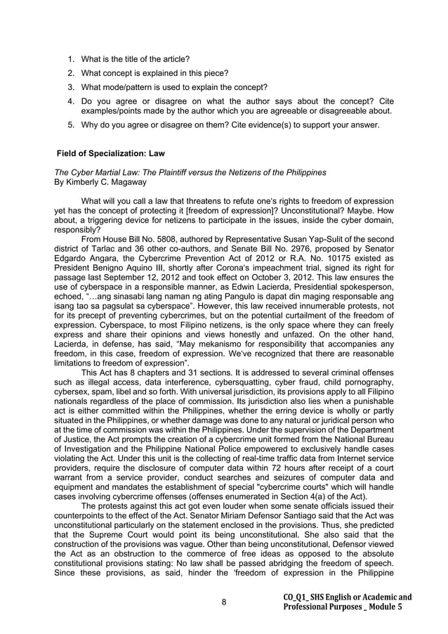 EAPP Q 1 – Module 5 Writing the Concept Paper.pdf | Homework and Study ...