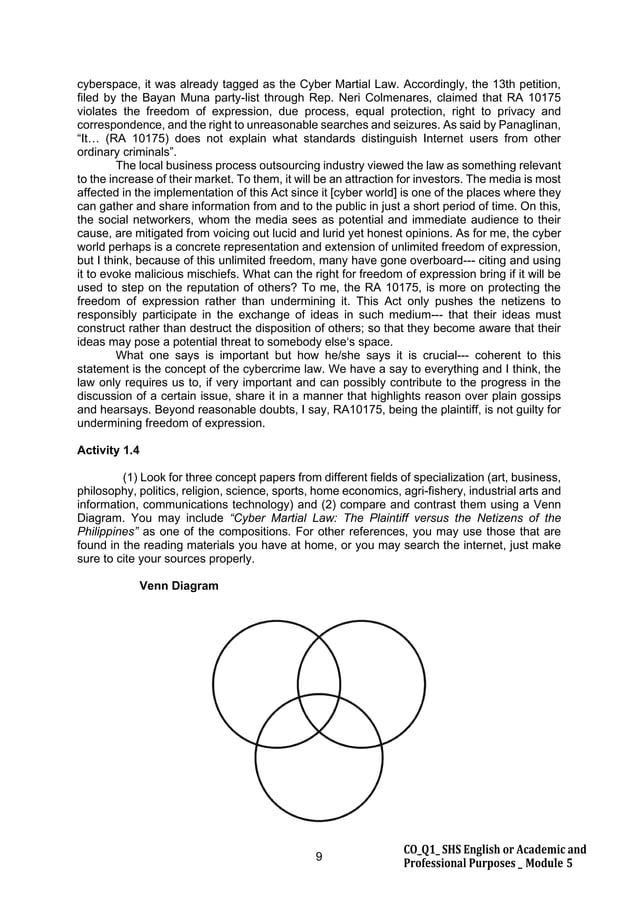 EAPP Q 1 – Module 5 Writing the Concept Paper.pdf | Homework and Study ...