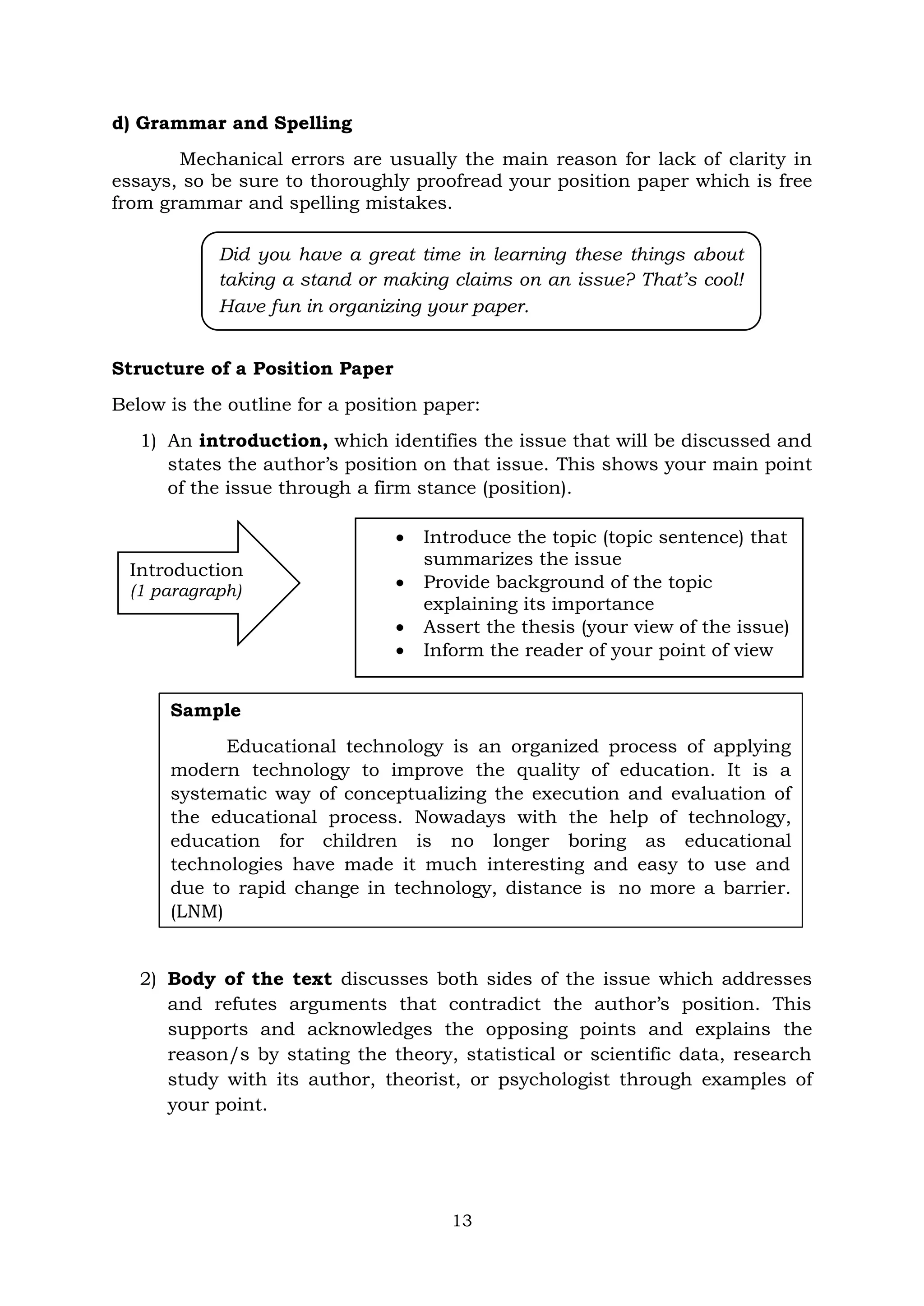 EAPP Q2 - M3_ Writing Various Kinds of Position Paper.pdf