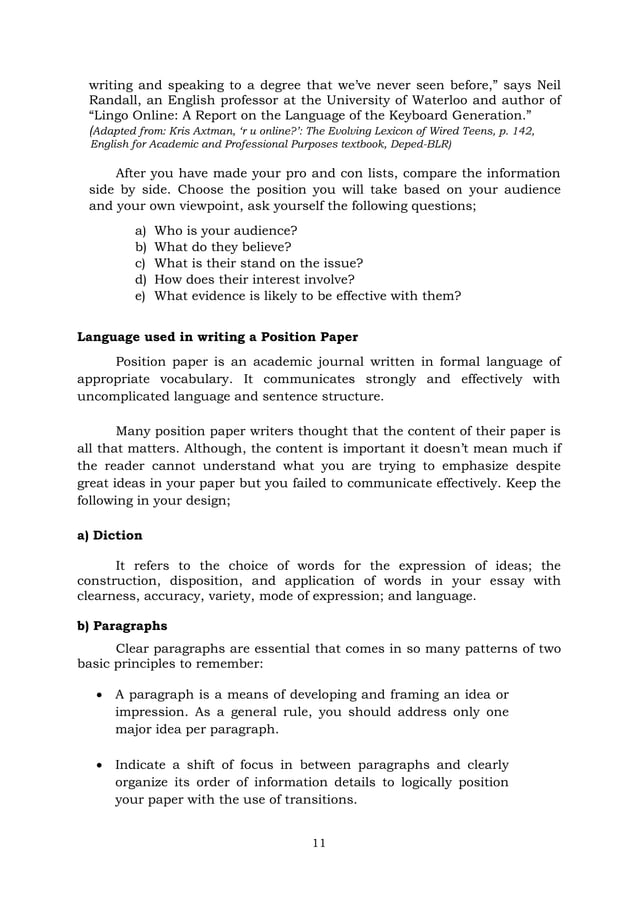 EAPP Q2 - M3_ Writing Various Kinds of Position Paper.pdf