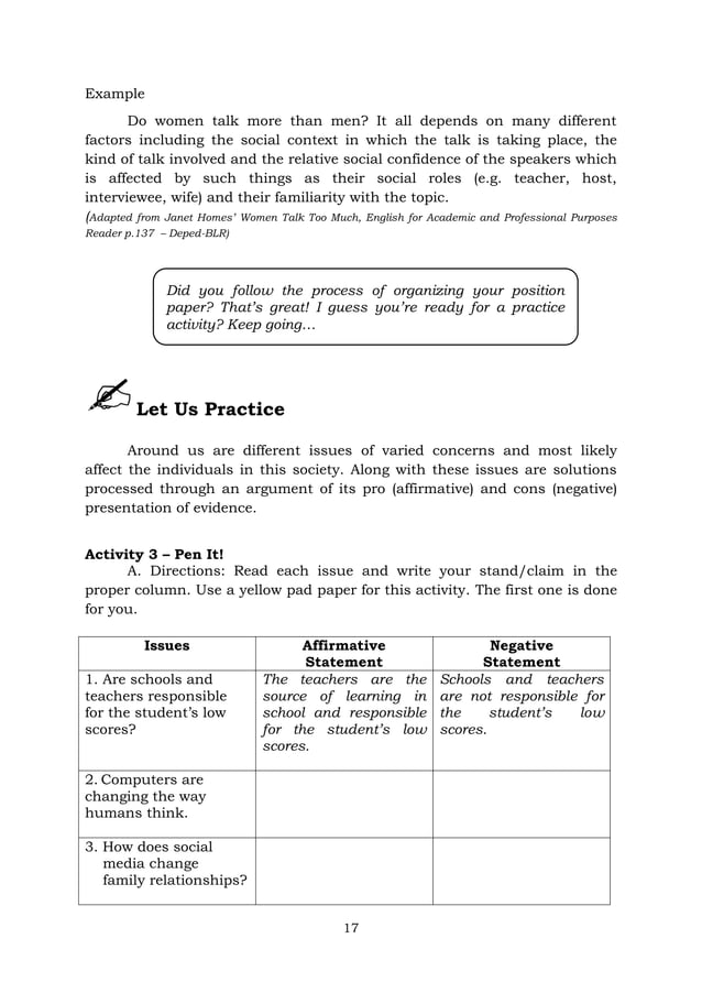 EAPP Q2 - M3_ Writing Various Kinds of Position Paper.pdf