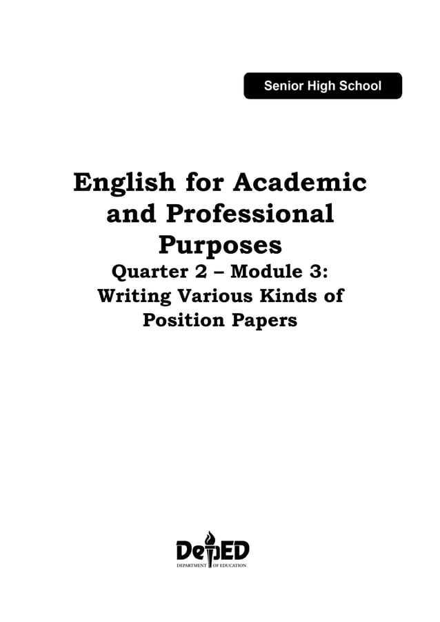 EAPP Q2 - M3_ Writing Various Kinds of Position Paper.pdf