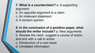 EAPP Q2- WEEK 1 Position Paper and Defending a Stance.pptx