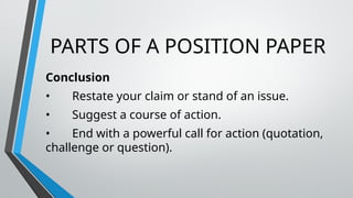 EAPP Q2- WEEK 1 Position Paper and Defending a Stance.pptx