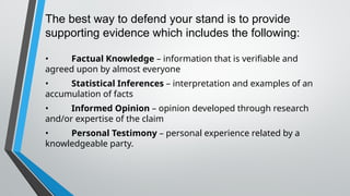 EAPP Q2- WEEK 1 Position Paper and Defending a Stance.pptx