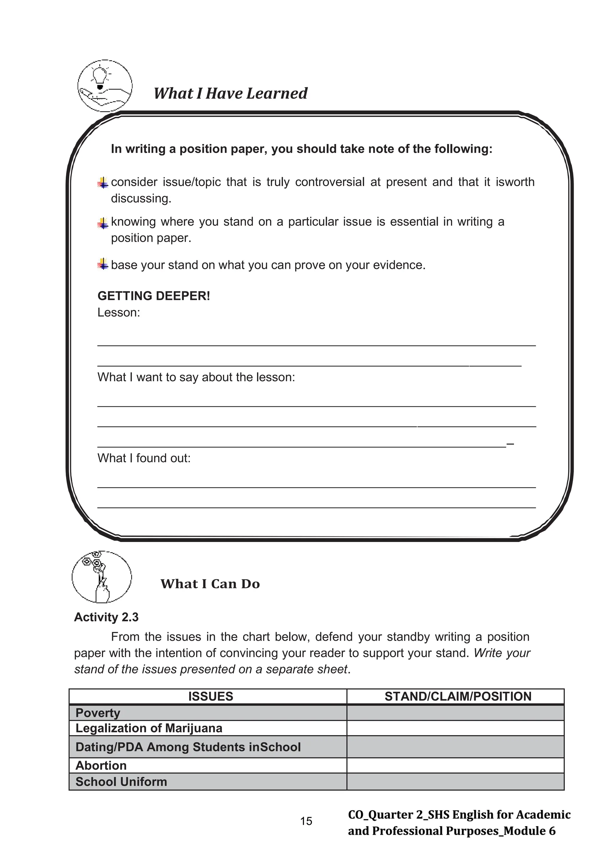 EAPP Q 2 – Module 6 Writing the Position Paper.pdf EAPP Q 2 – Module 6 Writing the Position Paper.pdf