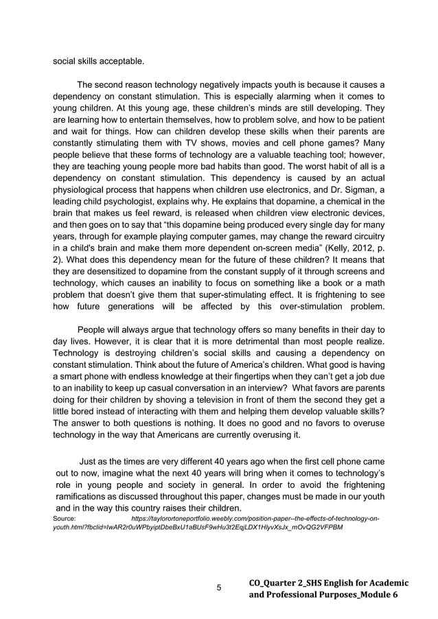 EAPP Q 2 – Module 6 Writing the Position Paper.pdf | Educational ...