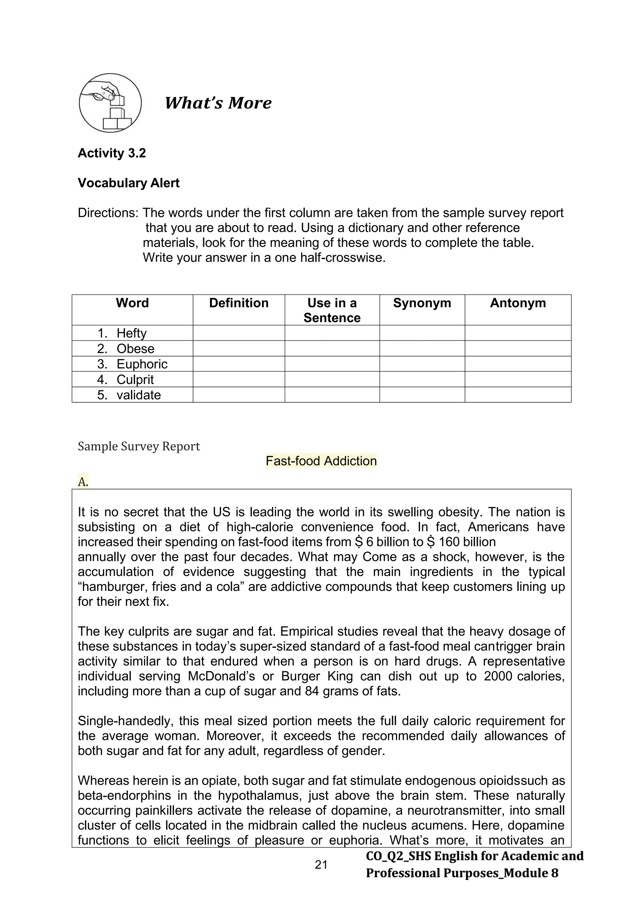 EAPP Q 2 – Module 8 Writing the Report Survey Field ...