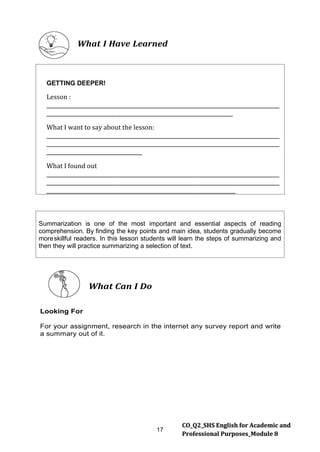EAPP Q 2 – Module 8 Writing the Report Survey Field ...