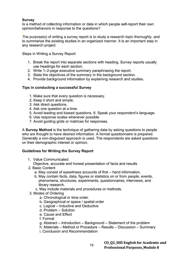 EAPP Q 2 – Module 8 Writing the Report Survey Field ReportLaboratoryScientific Technical rEPORT.pdf
