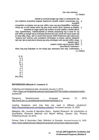 EAPP Q 2 – Module 8 Writing the Report Survey Field ...