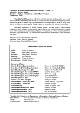 EAPP Quarter 1 – Module 1 Academic Text and Text Structure.pdf