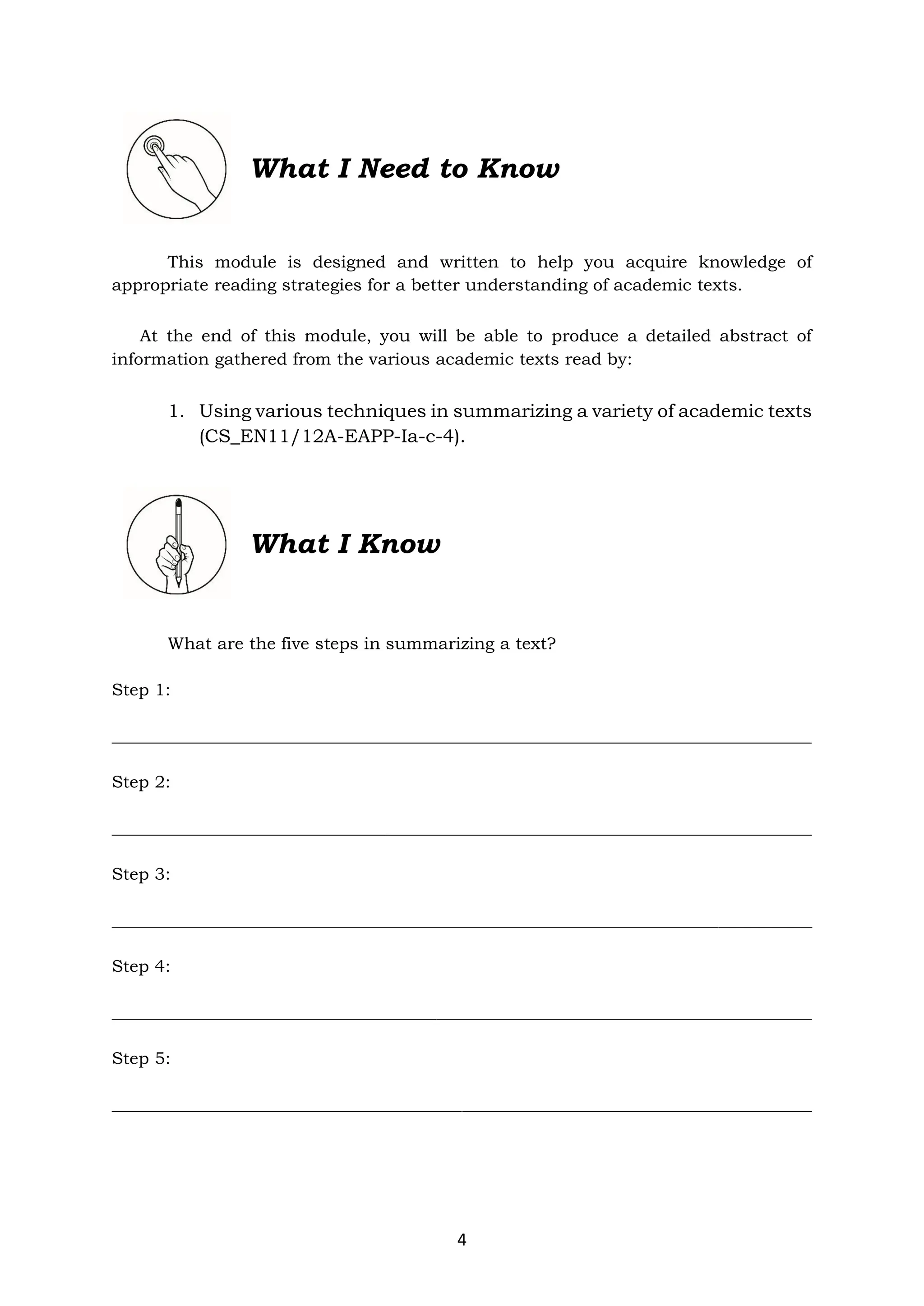 EAPP Quarter 1 – Module 2 Summarization of Text.pdf