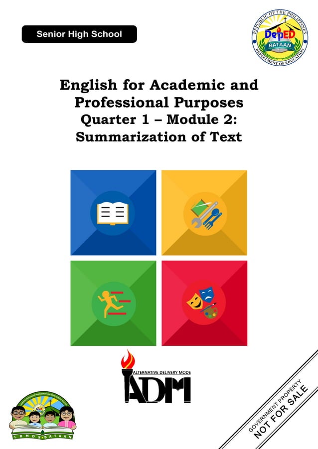 EAPP Quarter 1 – Module 2 Summarization of Text.pdf