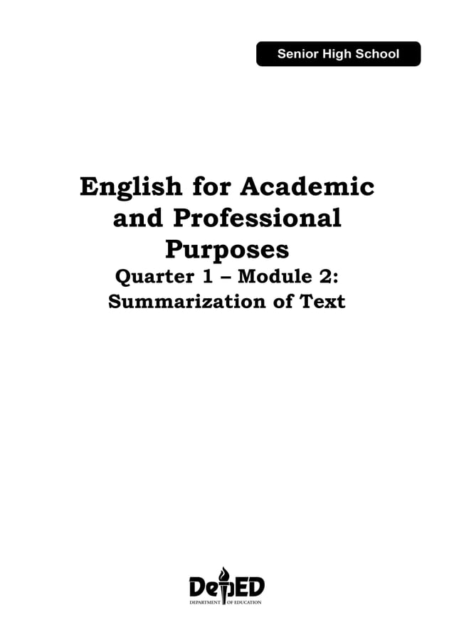 EAPP Quarter 1 – Module 2 Summarization of Text.pdf