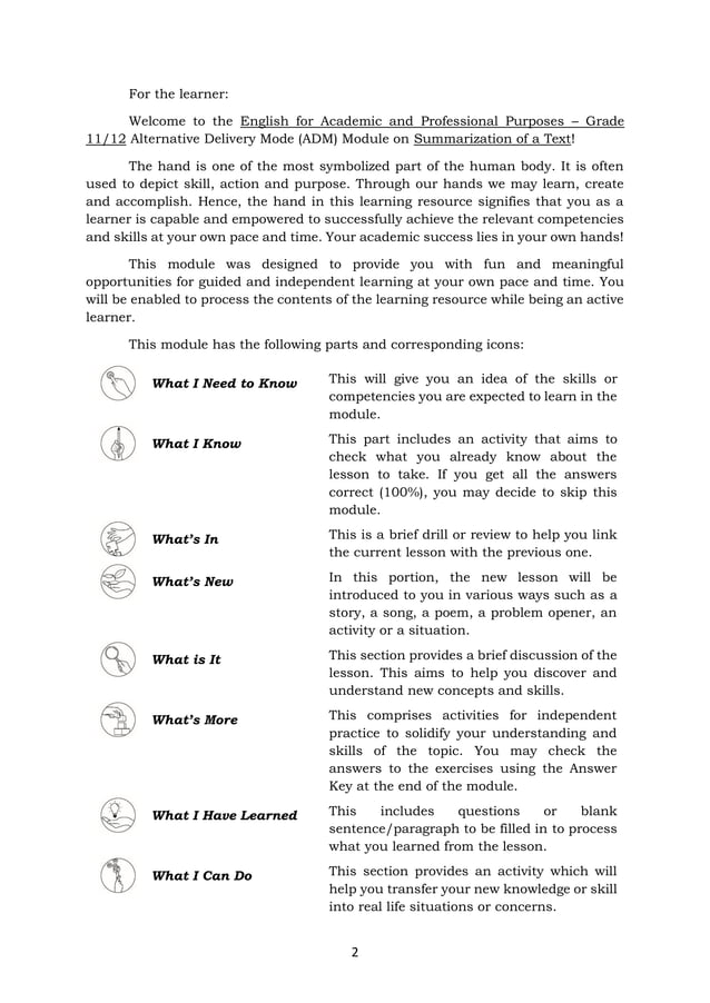 EAPP Quarter 1 – Module 2 Summarization of Text.pdf