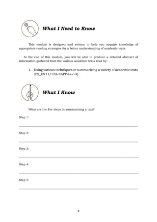 EAPP Quarter 1 – Module 2 Summarization of Text.pdf