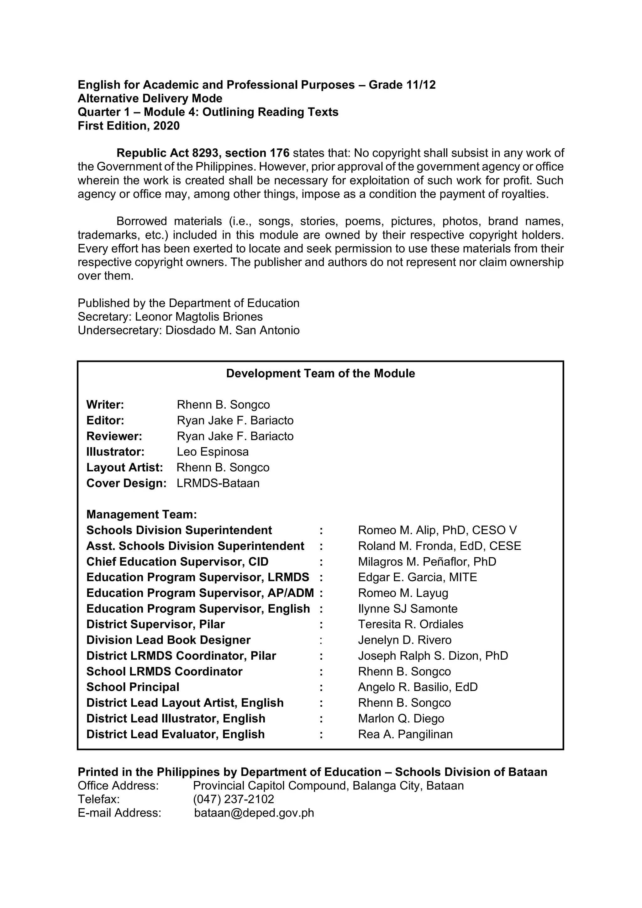 EAPP Quarter 1 – Module 4 Outlining Reading Texts.pdf