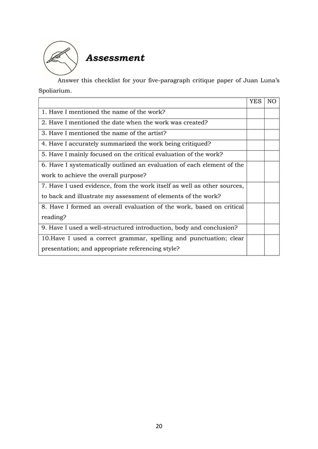 EAPP Quarter 1 – Module 5 Critique Writing.pdf | Homework and Study ...