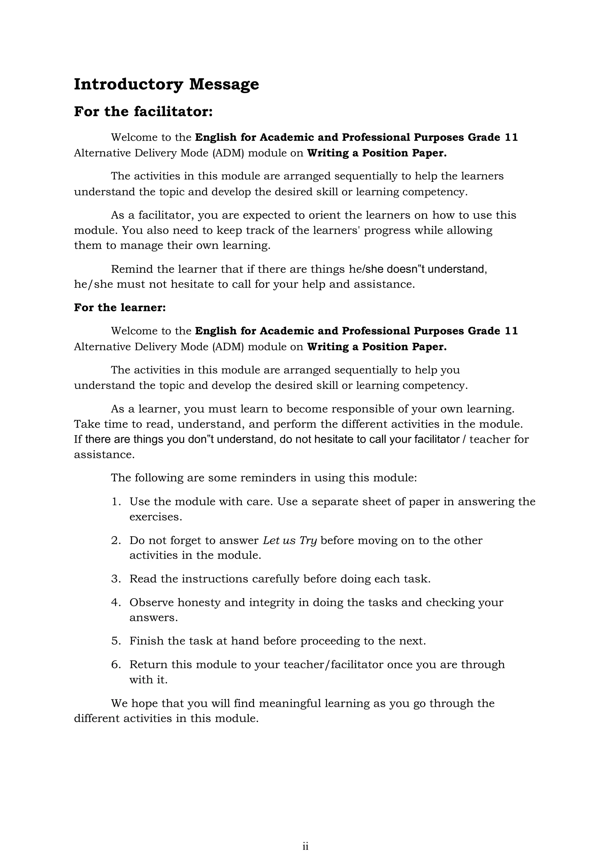 EAPP Quarter2 - Module2_ Writing a Position Paper.pdf