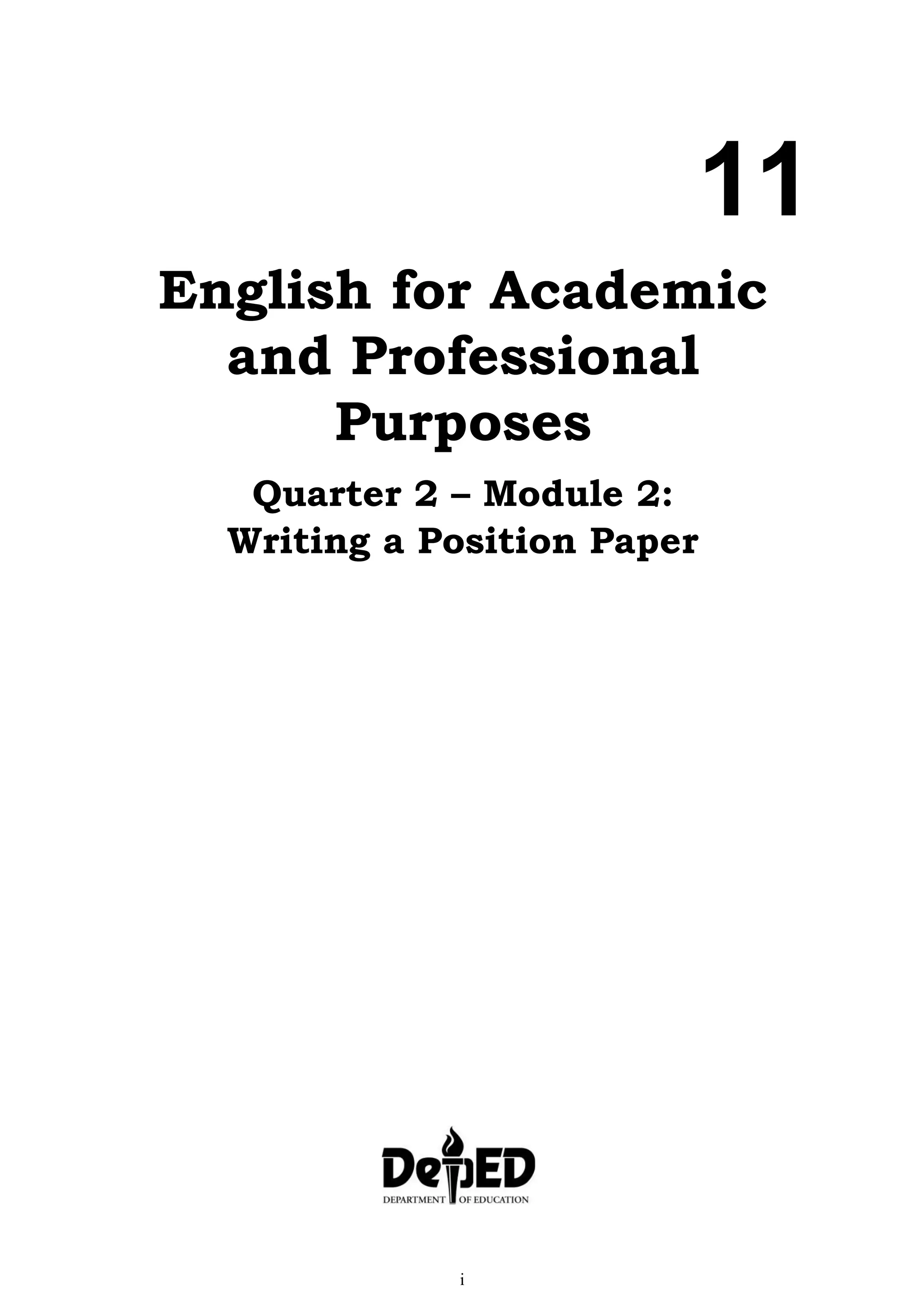 EAPP Quarter2 - Module2_ Writing a Position Paper.pdf