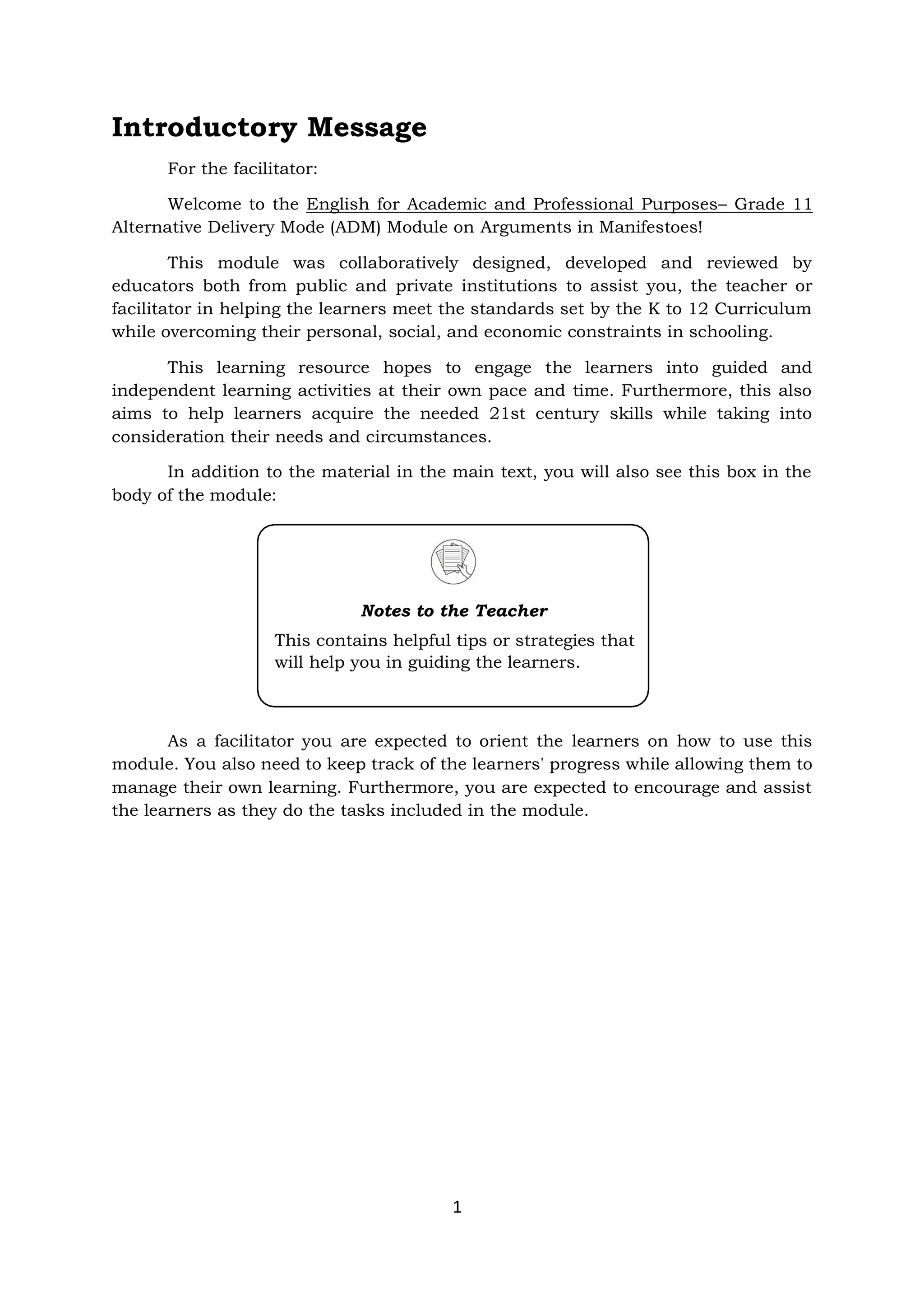 EAPP Quarter 2 – Module 1 Arguments in Manifestoes.pdf