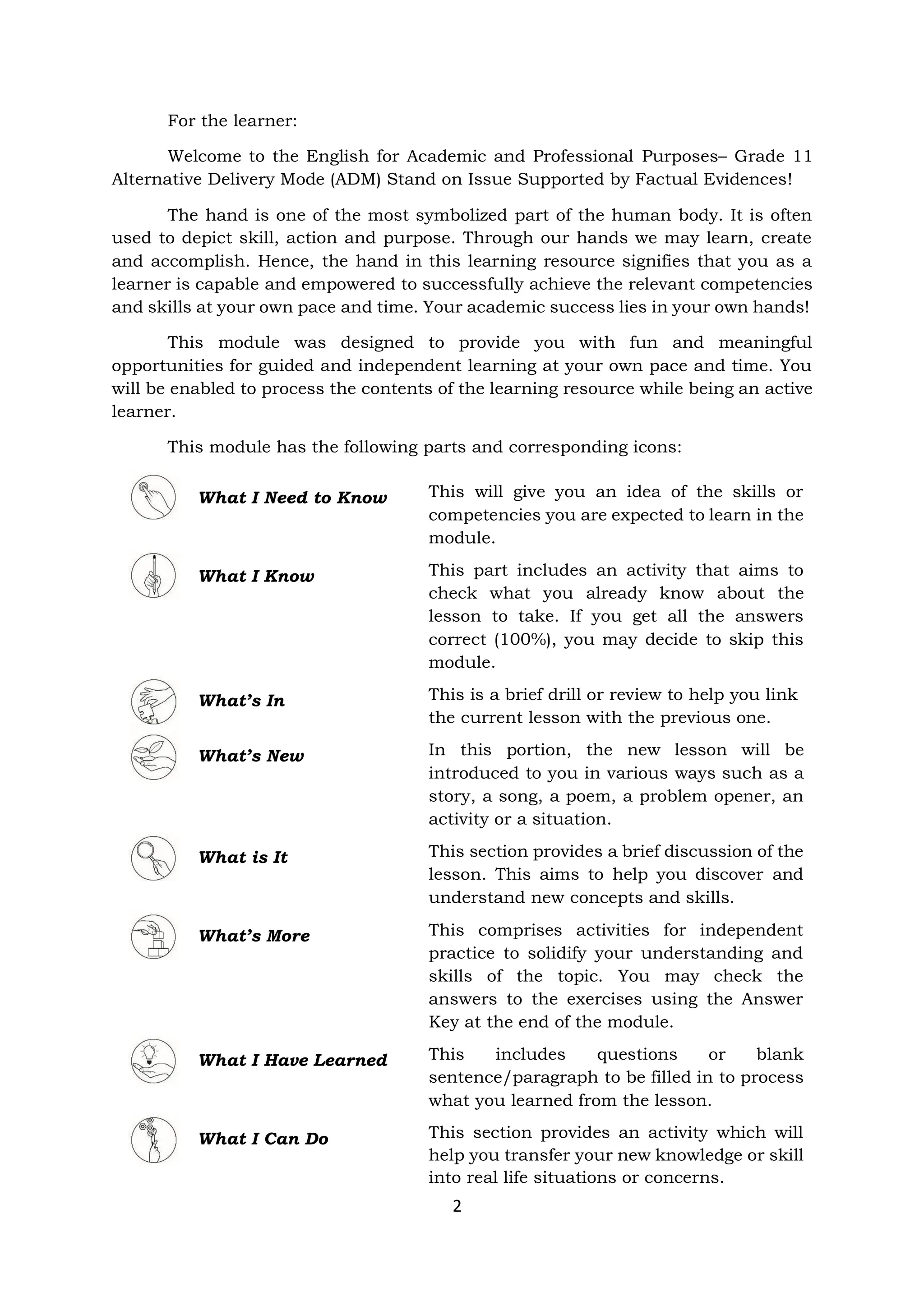EAPP Quarter 2 – Module 2 Stand on Issues Supported by Factual Evidences.pdf