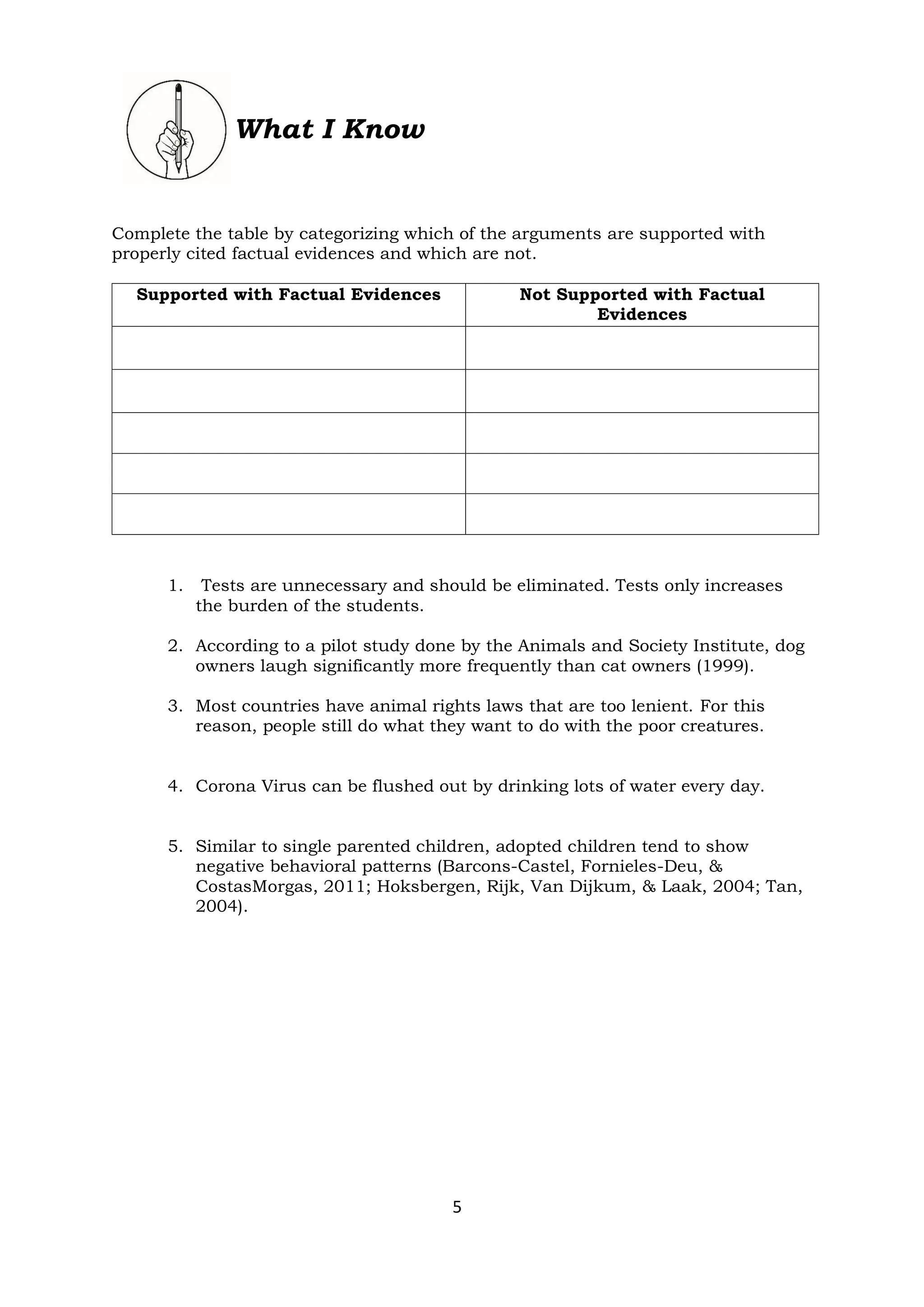 EAPP Quarter 2 – Module 2 Stand on Issues Supported by Factual ...