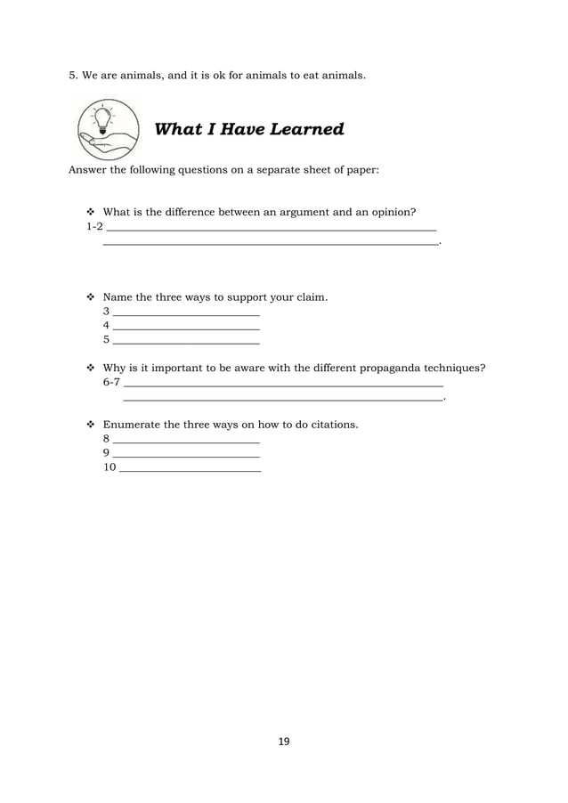 EAPP Quarter 2 – Module 2 Stand on Issues Supported by Factual ...