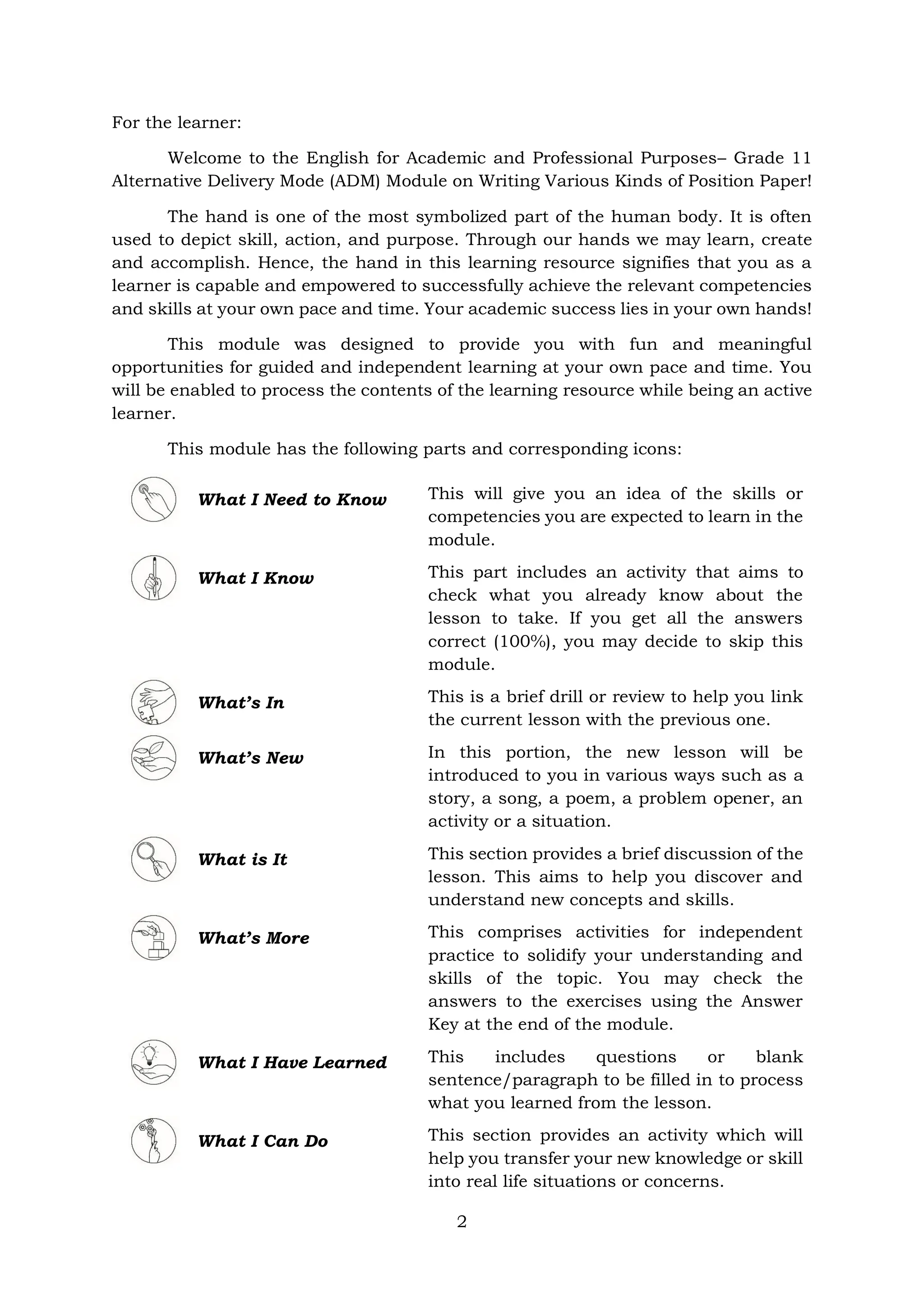 EAPP Quarter 2 – Module 3 Writing Various Kinds of Position Paper .pdf