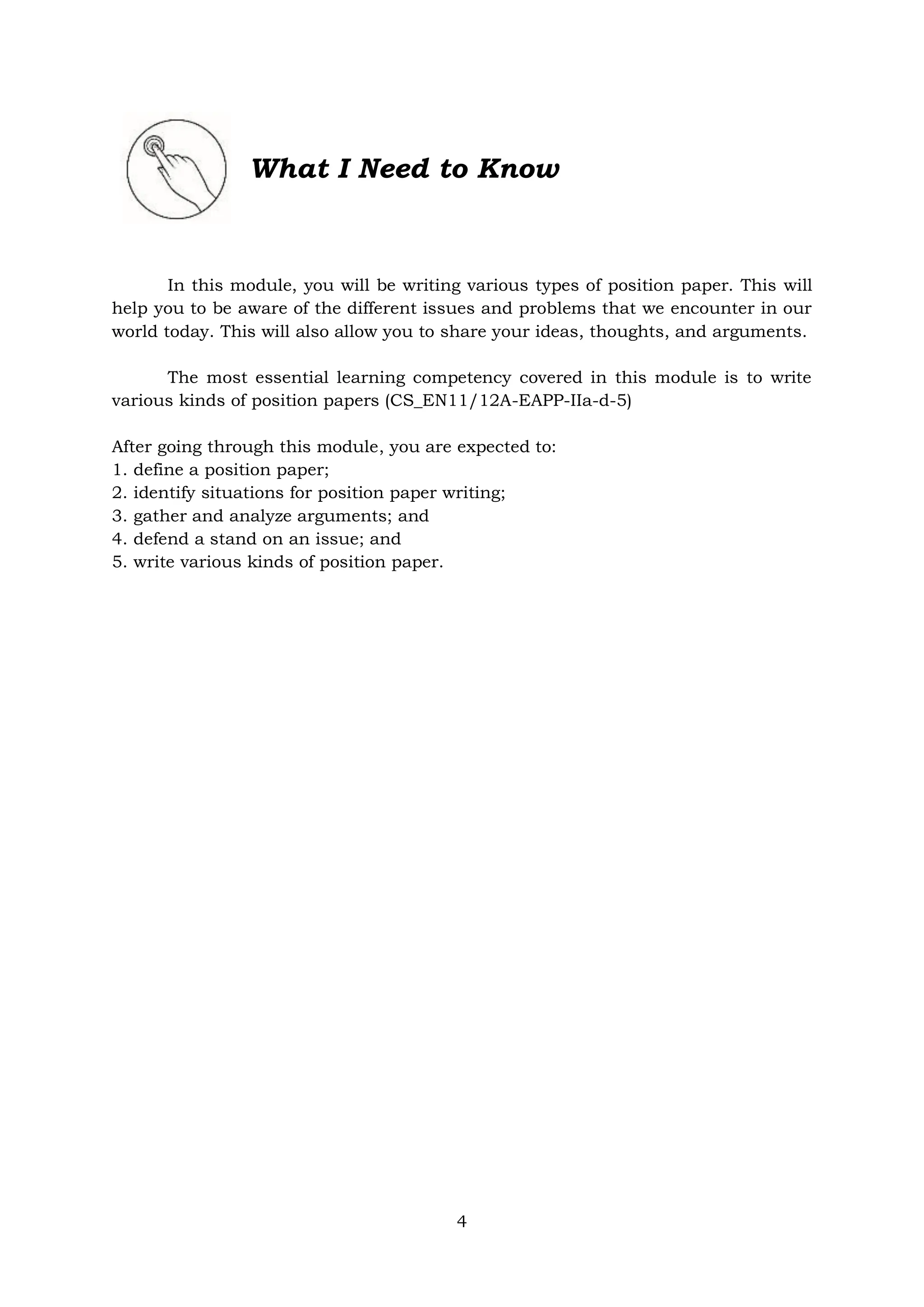 EAPP Quarter 2 – Module 3 Writing Various Kinds of Position Paper .pdf