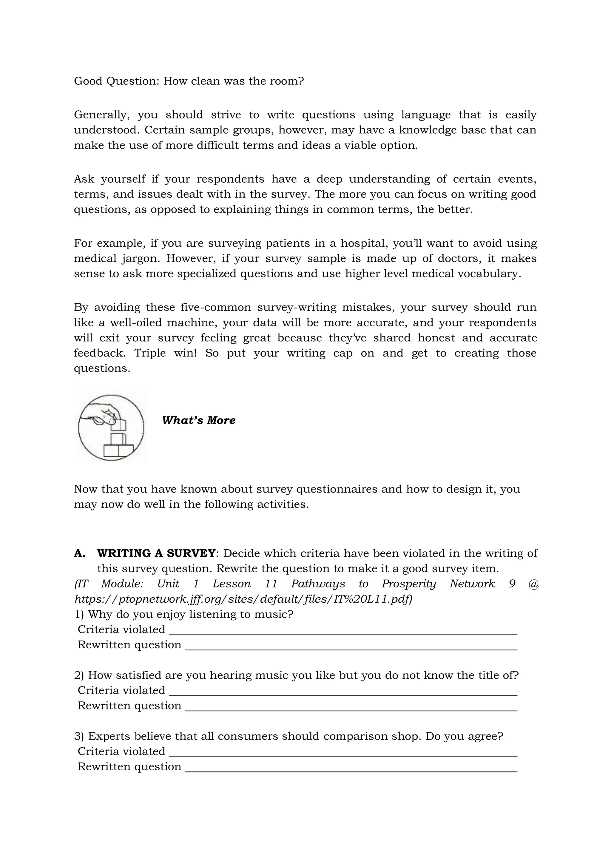 EAPP Quarter 2 – Module 5 Designing, Testing, and Revising Survey ...