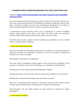 EAPP Quarter 2 – Module 5 Designing, Testing, and Revising Survey ...