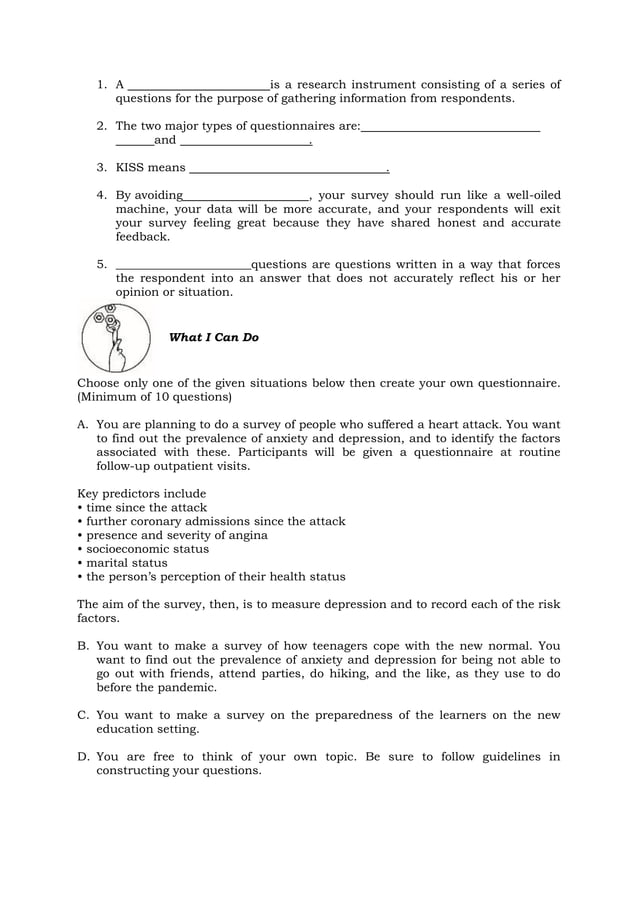 EAPP Quarter 2 – Module 5 Designing, Testing, and Revising Survey ...