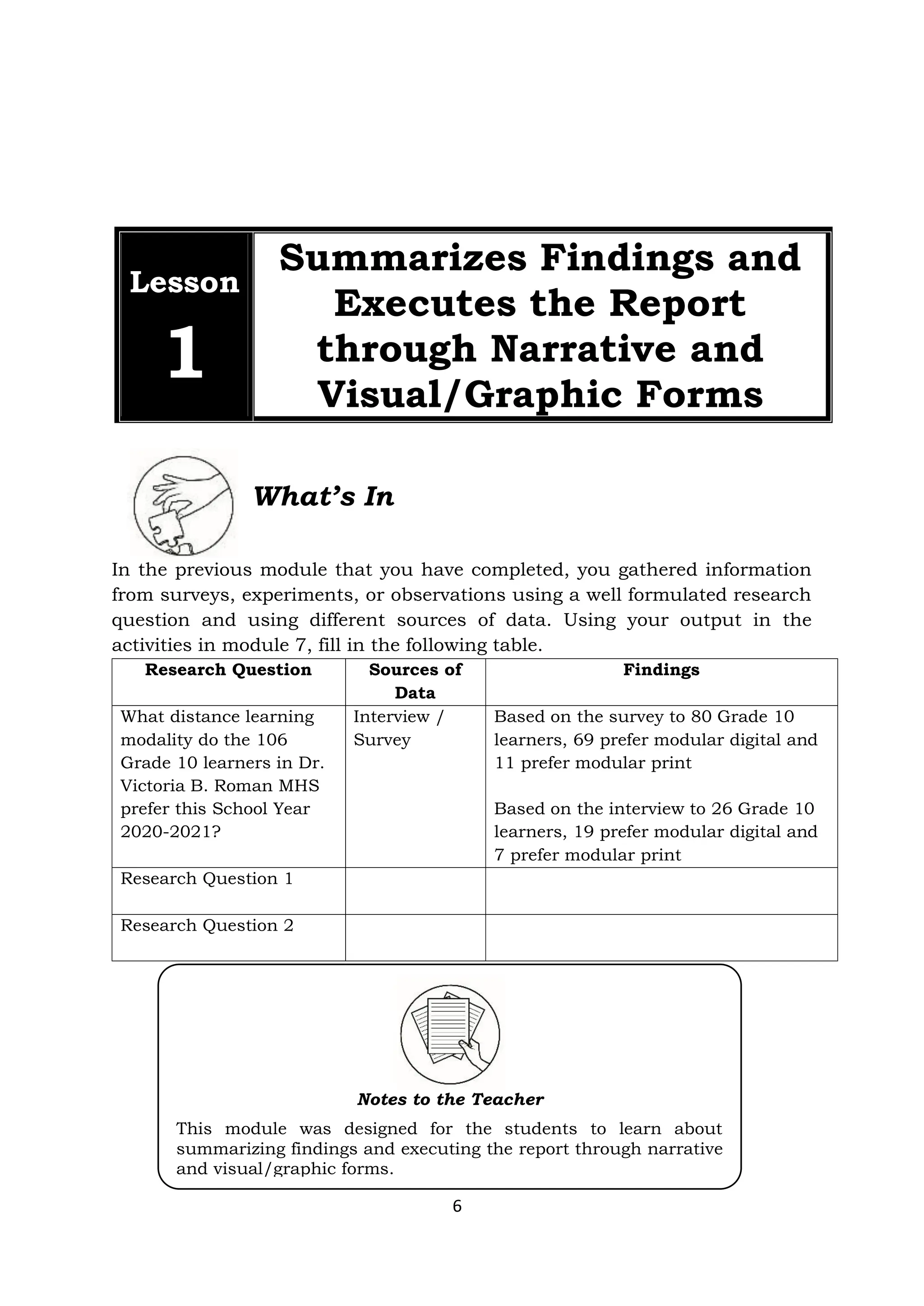 EAPP Quarter 2 – Module 7 Summarizing Findings and Executing the Report thru...pdf