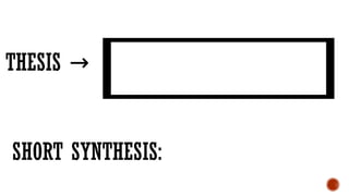Thesis Statement in English for Academic and Professional Purposes | PPTX
