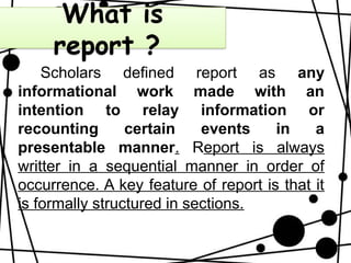 EAPP VARIOUS REPORTS IN ENGLISH FOR SCDA | PPTX