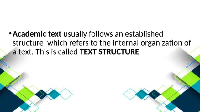 text structure in writing in academic text | PPTX