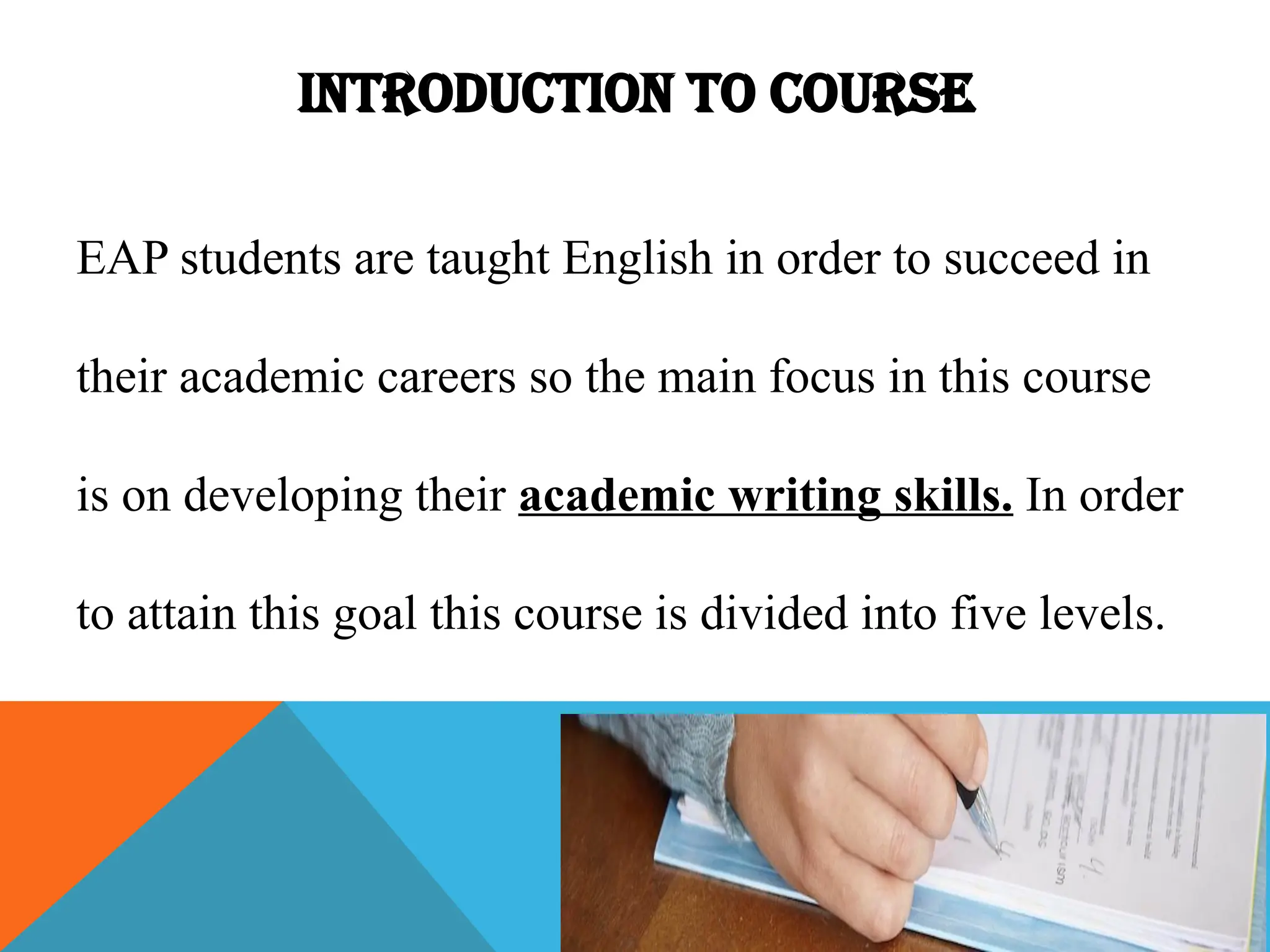 Eap slides.pptx introduction to course contents, assessment policy | PPT