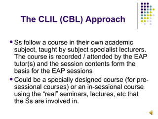 EAP - Approaches to Course Design and Methodology | PPT | Professional ...