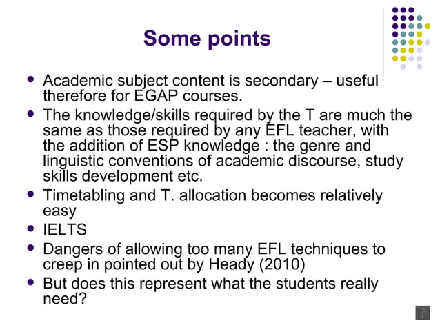 EAP - Approaches to Course Design and Methodology | PPT | Professional ...