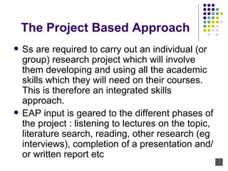 EAP - Approaches to Course Design and Methodology | PPT | Professional ...