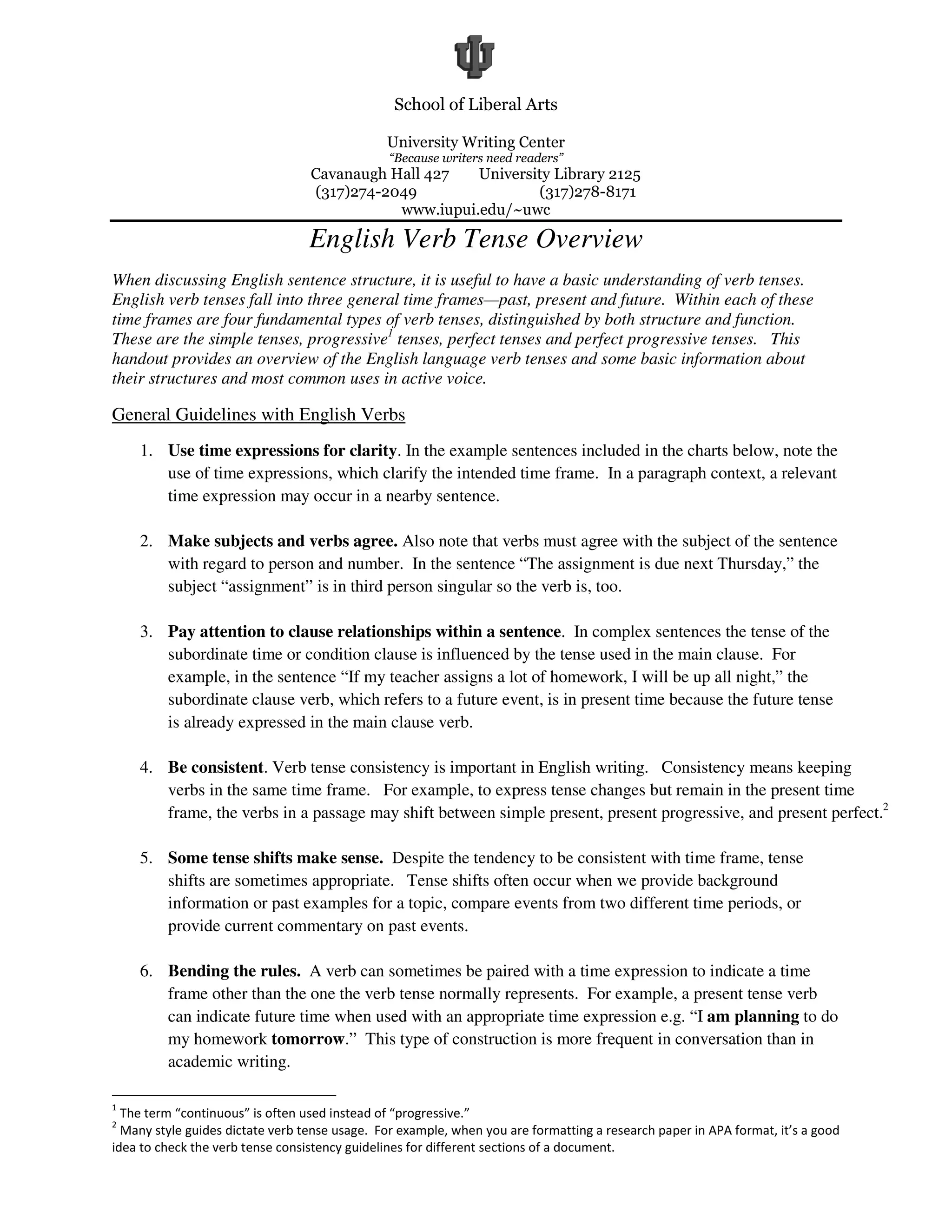 Eap verb tenses | PDF