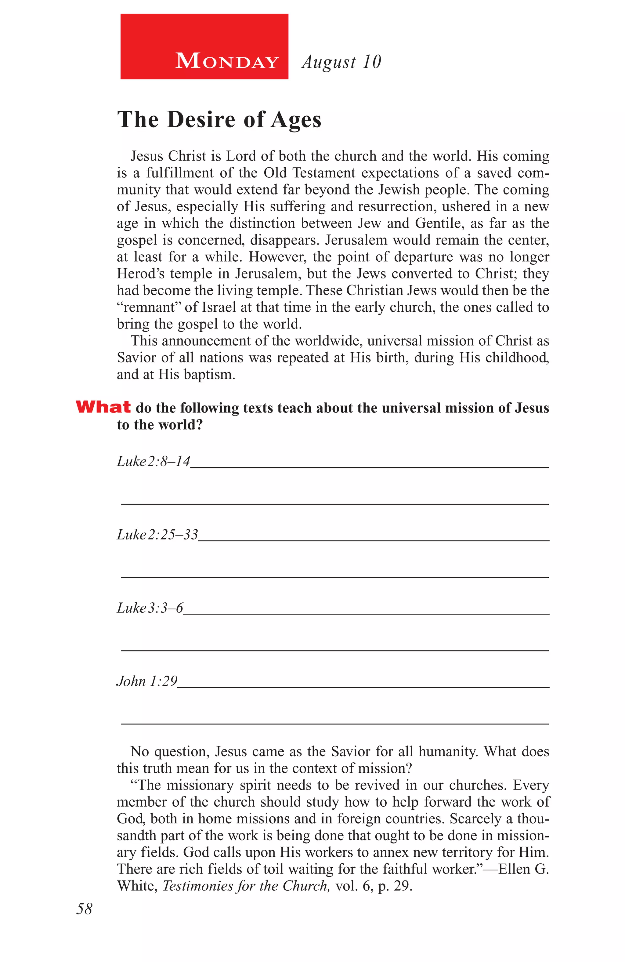 Lesson 7 | Jesus: The Master of Missions | Sabbath School | Biblical ...