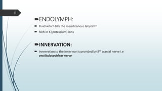 Anatomy & Physiology of ear | PPT