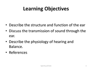 Ear Anatomy & Physiology | PPT