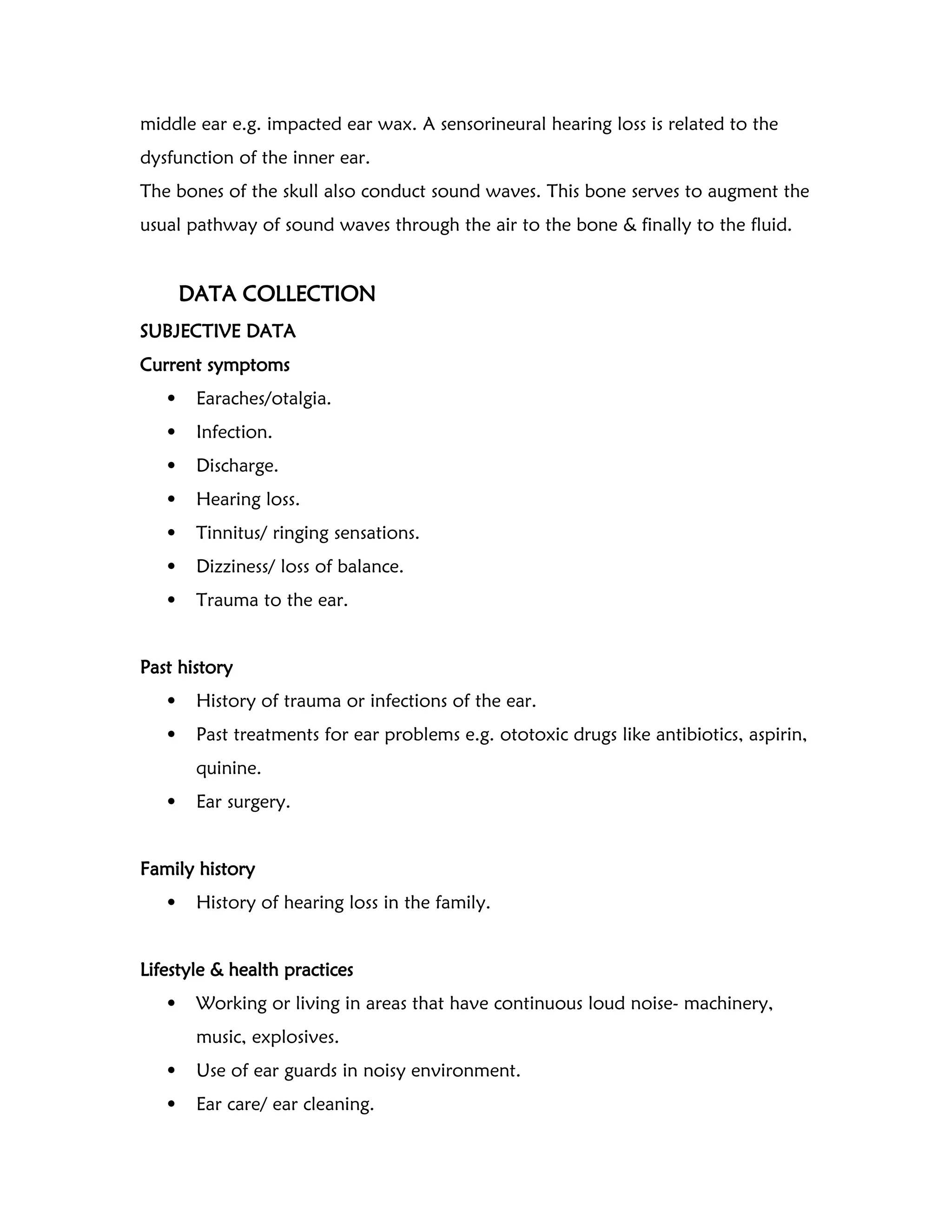EAR document for nursing students to read | DOC